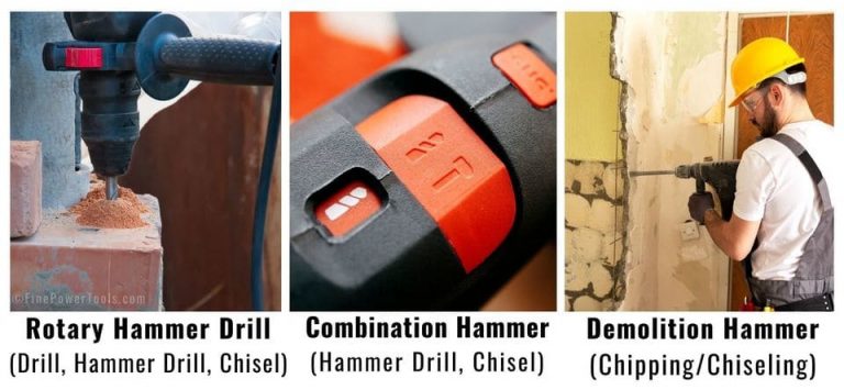 Demolition Hammer vs. Rotary Hammer vs. Combination Hammer